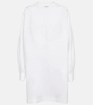 Alaïa Cotton Poplin Mini Dress - White