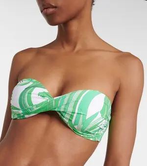 Melissa Odabash Martinique Bandeau Bikini Top - Green