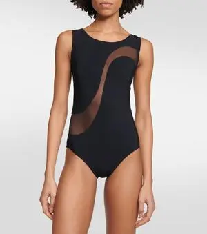 KARLA COLLETTO Mesh-trimmed One Piece Swimsuit