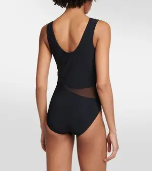 KARLA COLLETTO Mesh-trimmed One Piece Swimsuit