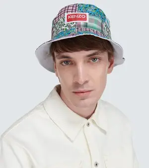 Kenzo Checked Cotton And Silk Bucket Hat