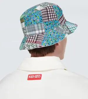 Kenzo Checked Cotton And Silk Bucket Hat