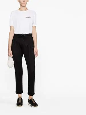 Brunello Cucinelli Drawstring Cropped Track Pants