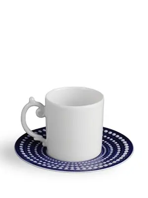 L'Objet Perlée Espresso Cup And Saucer - Blue