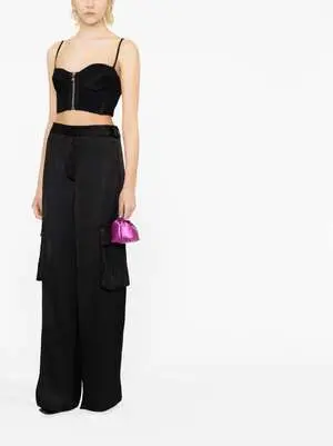 Versace Wide-leg Cargo Trousers - Black