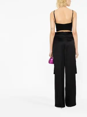 Versace Wide-leg Cargo Trousers - Black