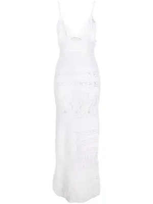 Dsquared2 Cotton Crochet Knit Maxi Dress