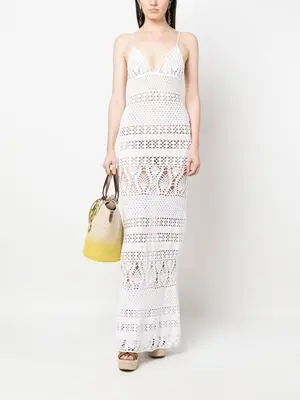 Dsquared2 Cotton Crochet Knit Maxi Dress