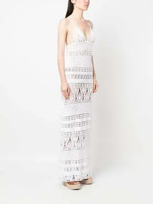 Dsquared2 Cotton Crochet Knit Maxi Dress
