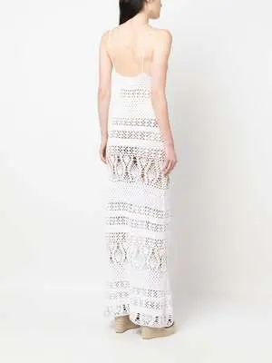 Dsquared2 Cotton Crochet Knit Maxi Dress