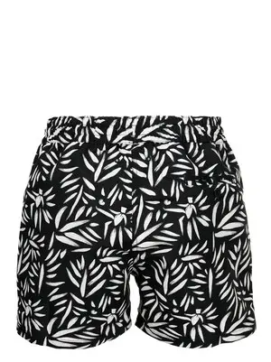 Frescobol Carioca Abstract-print Swim Shorts - Black