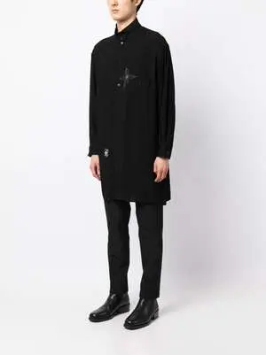 Yohji Yamamoto Flower-doodle Long Shirt
