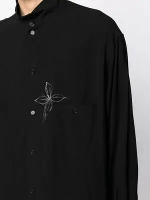 Yohji Yamamoto Flower-doodle Long Shirt
