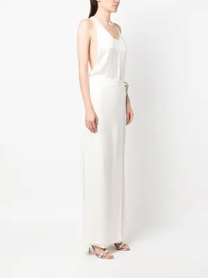 Fendi Sleeveless Silk Satin Jumpsuit