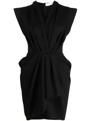 IRO PARIS Pheao Draped Wool Dress