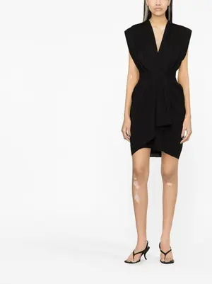 IRO PARIS Pheao Draped Wool Dress
