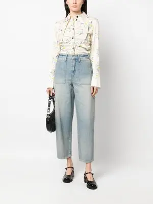 Kenzo Wide-leg Cropped Jeans