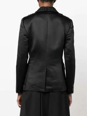 Comme Des Garçons Embroidered Single-breasted Blazer