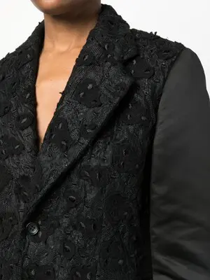 Comme Des Garçons Embroidered Single-breasted Blazer