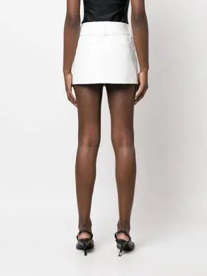 1017 Alyx 9sm Belted Leather Mini Skirt - White