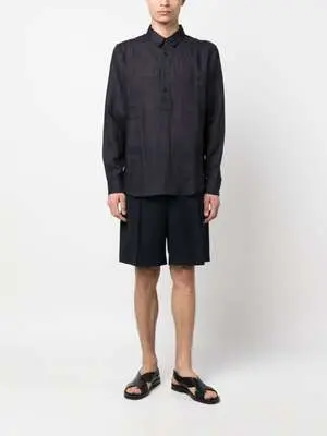 Orlebar Brown Long-sleeve Linen Shirt - Blue