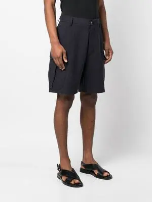 Giorgio Armani Wide-leg Linen Cargo Shorts