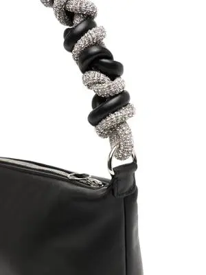 Kara Crystal-embellished Shoulder Bag - Black