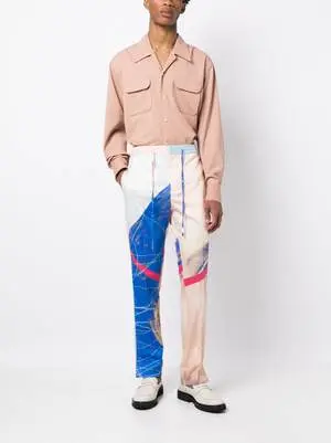 LIMITATO Painterly-print Trousers