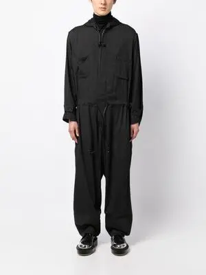 Yohji Yamamoto Hooded Zip-up Jumpsuit