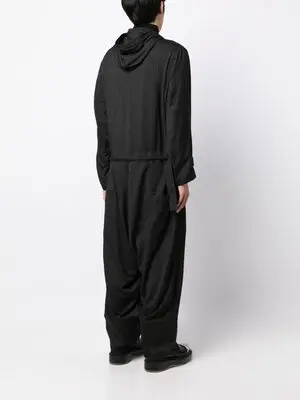 Yohji Yamamoto Hooded Zip-up Jumpsuit