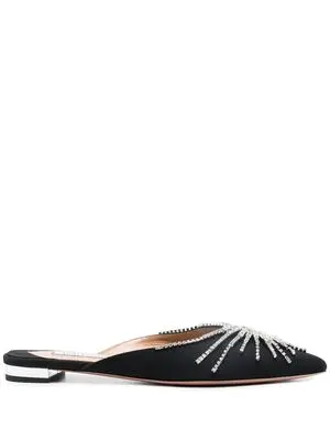 AQUAZZURA Sunshine Crystal-embellished Mules