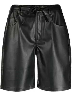 Proenza Schouler White Label Faux Leather Mid-length Shorts - Black