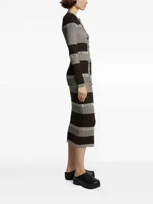 Proenza Schouler White Label Striped Rib-knit Cardigan