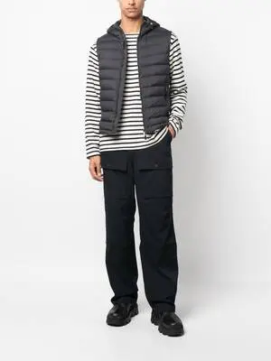 MOORER Zipped Hooded Gilet