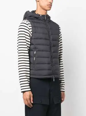 MOORER Zipped Hooded Gilet