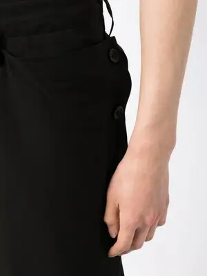 Yohji Yamamoto Side-button Cotton-blend Trousers
