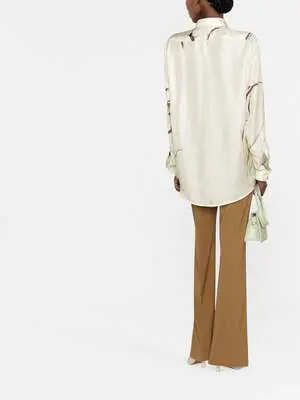 Nanushka Oversized Printed Silk Shirt