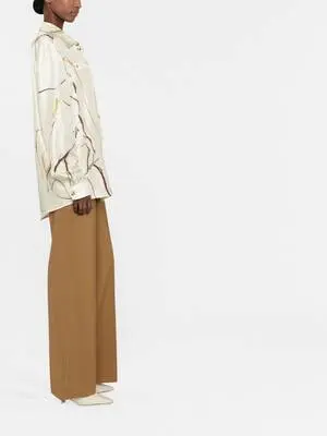 Nanushka Oversized Printed Silk Shirt