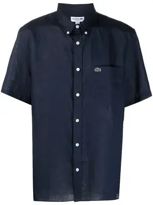 Lacoste Embroidered Logo Short-sleeve Shirt - Blue