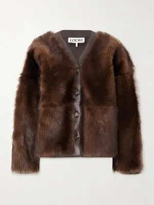 Loewe LOEWE Shearling Jacket Brown