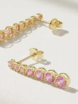 JENNIFER MEYER Small Graduated 18-karat Sapphire Earrings