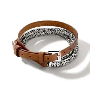 John Hardy Icon Wrap Bracelet Brown
