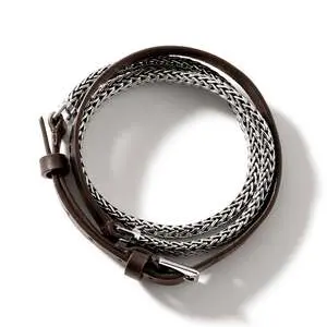 John Hardy Icon Wrap Bracelet - Dark Brown