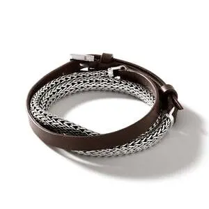John Hardy Icon Wrap Bracelet - Dark Brown