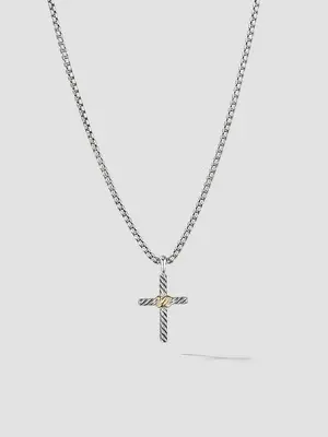 David Yurman Petite X Cross Necklace In Sterling