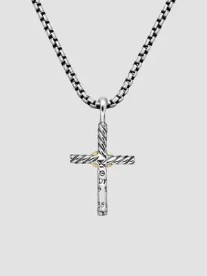 David Yurman Petite X Cross Necklace In Sterling