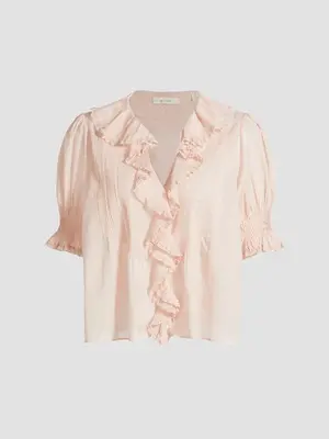 DÔEN Henri Ruffled Top - Blush