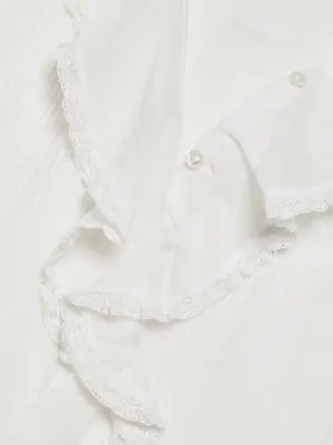 DÔEN Henri Ruffled Top - Salt