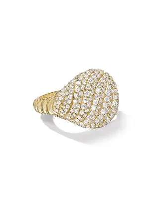 David Yurman Women's Sculpted Cable Pinky Ring In 18K Yellow Gold - Gold  - Gold