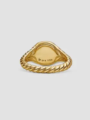 David Yurman Sculpted Cable Pinky Ring In 18k Yellow